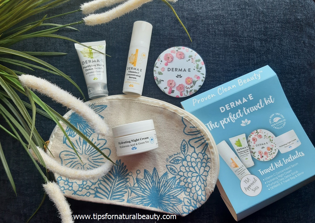 The DERMA E Perfect Travel Kit Review | Tips for Natural Beauty
